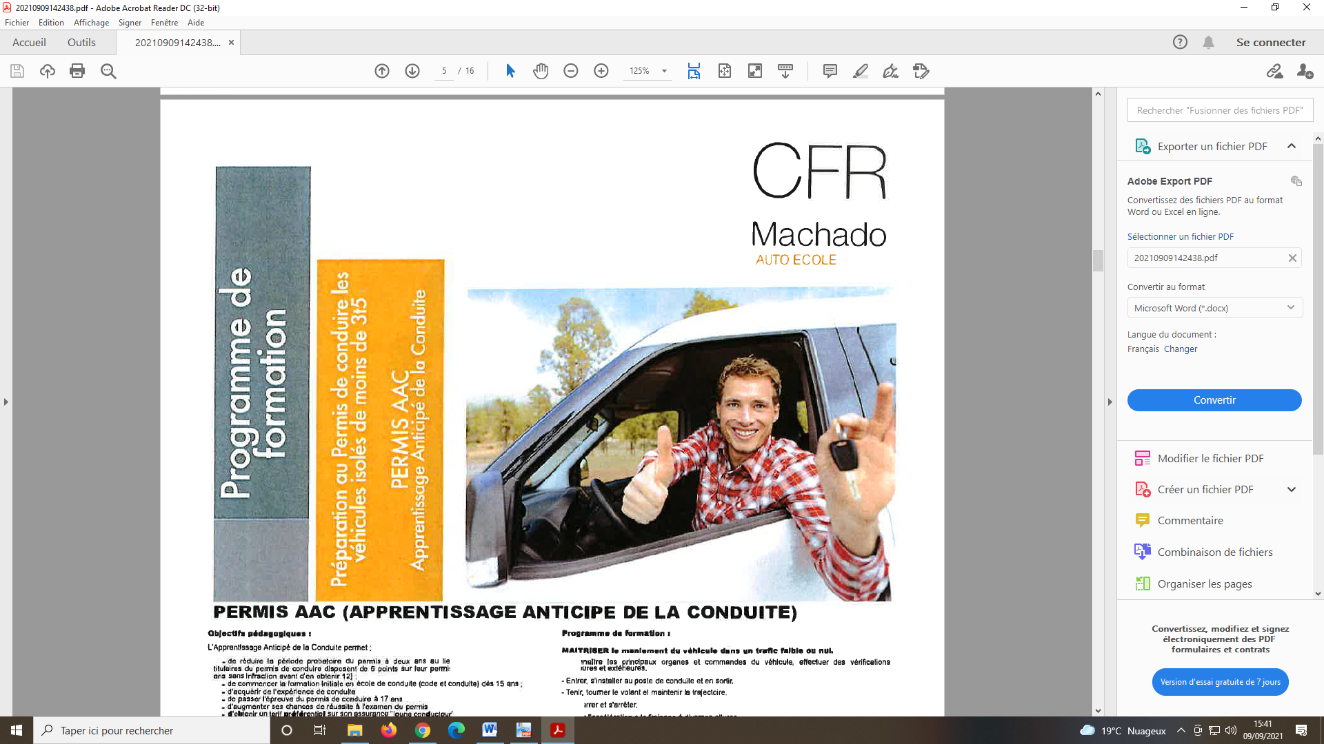 Conduite accompagnée | CFR Machado